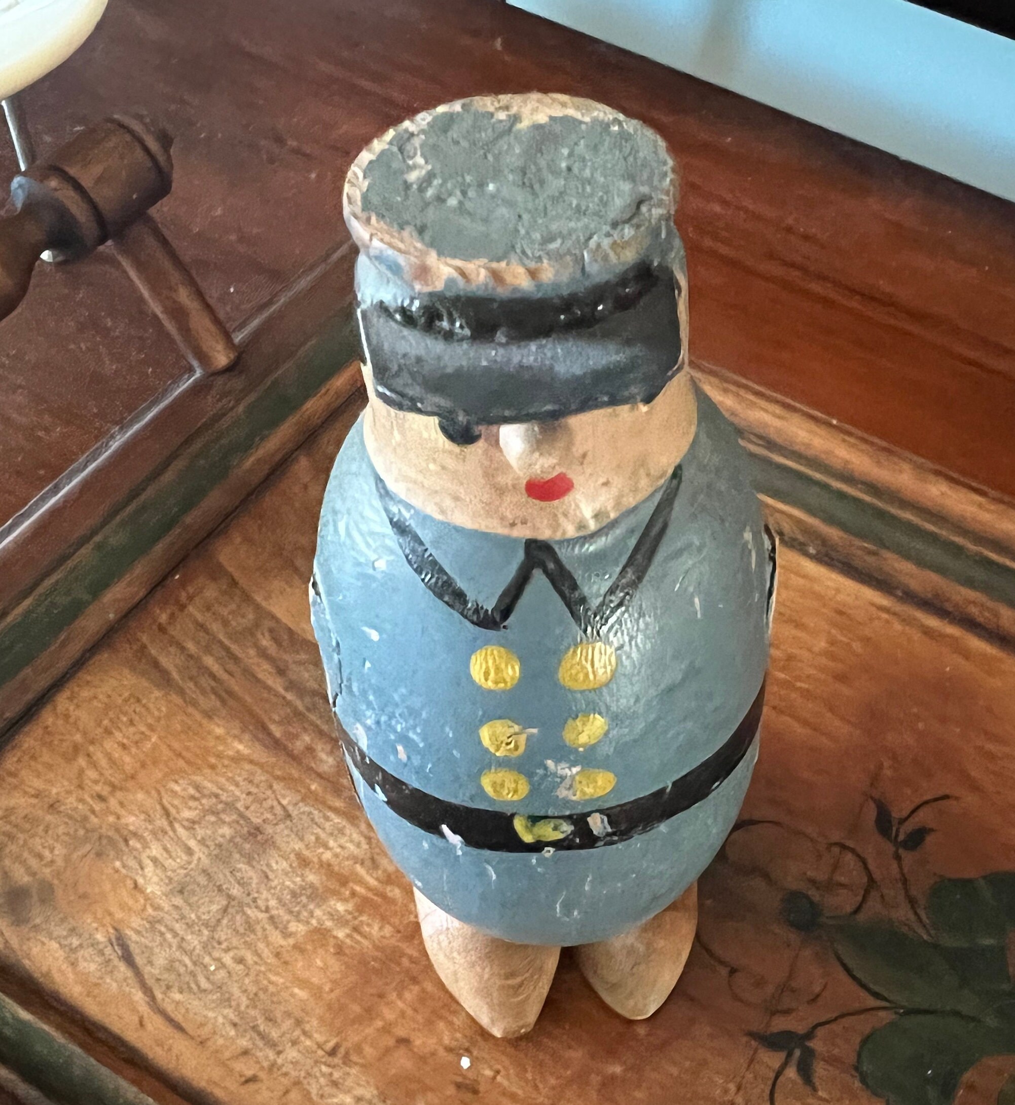 TOYS 1930s Wood RAMP WALKER Walkie Police Man Vintage Wooden Incline ...