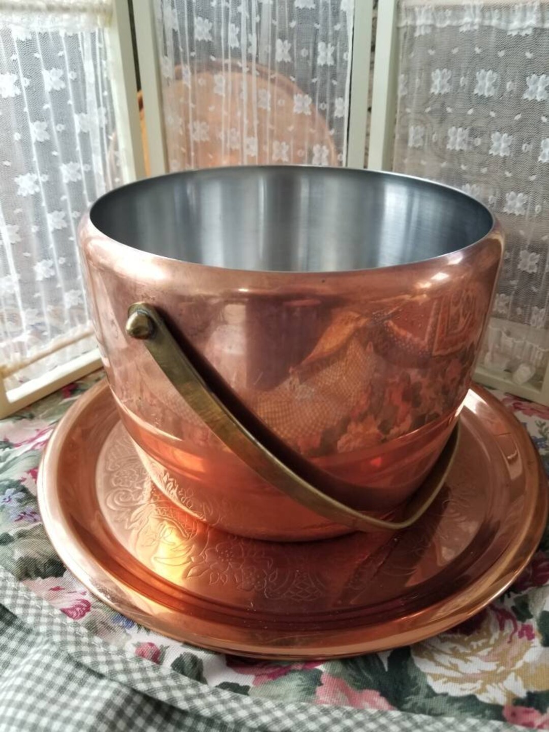 Magnificent Swiss Made Vintage Spring Culinox Copper Ice Bucket. This ...