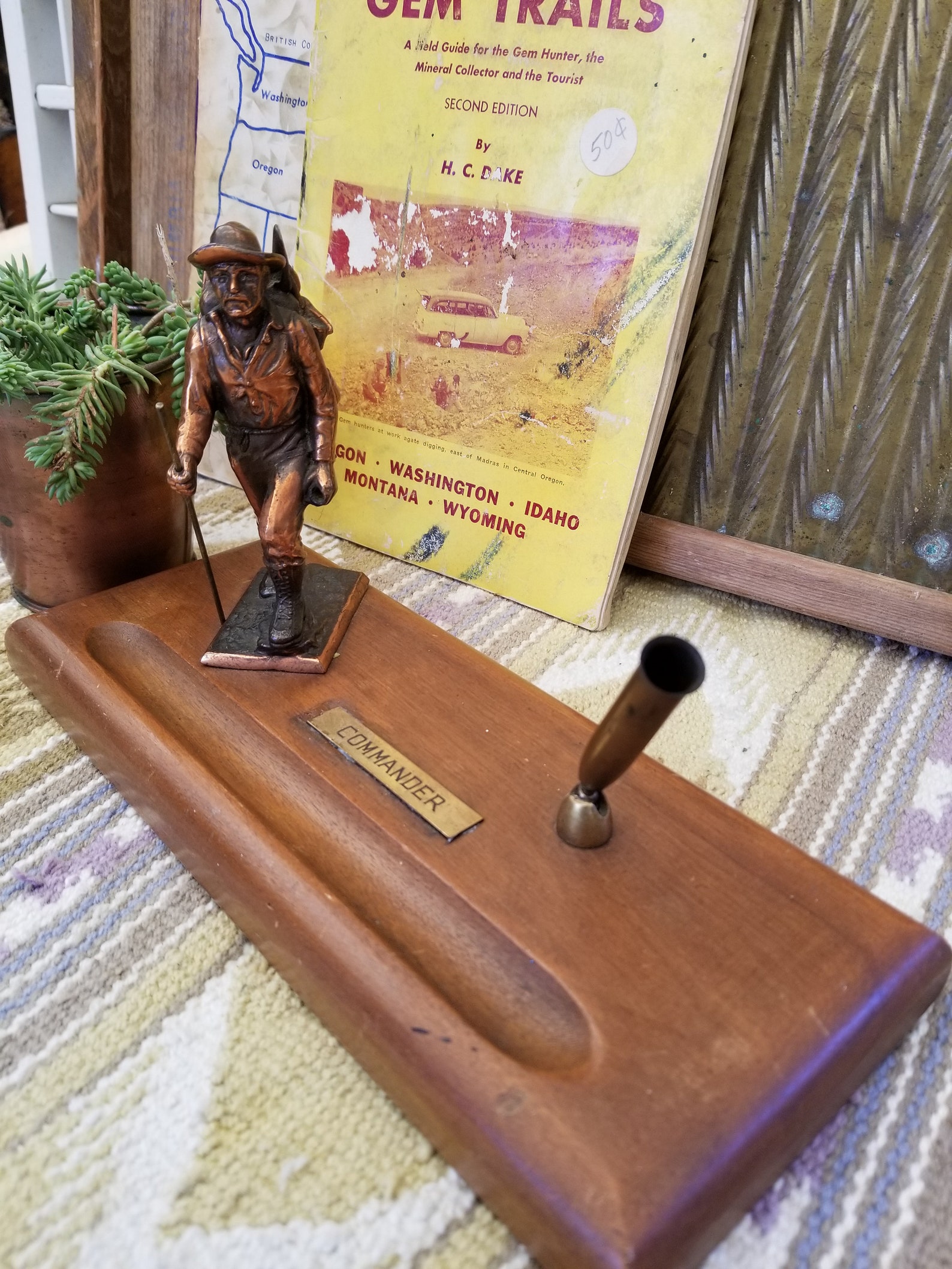 Vintage Desk Pen Holder is Masculine and Nostalgic. A Solid | Etsy