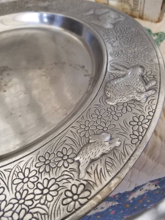 Gorgeous 1980s Arthur Court Round Bunny Platter. Just in Time - Etsy