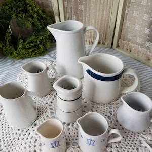 Choose From 8 Small White Pitchers. Any in This Selection of Small ...