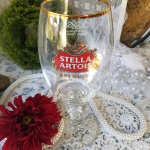 Set of Four Beautiful Large Stella Artois Belgium Beer Chalices. Each ...