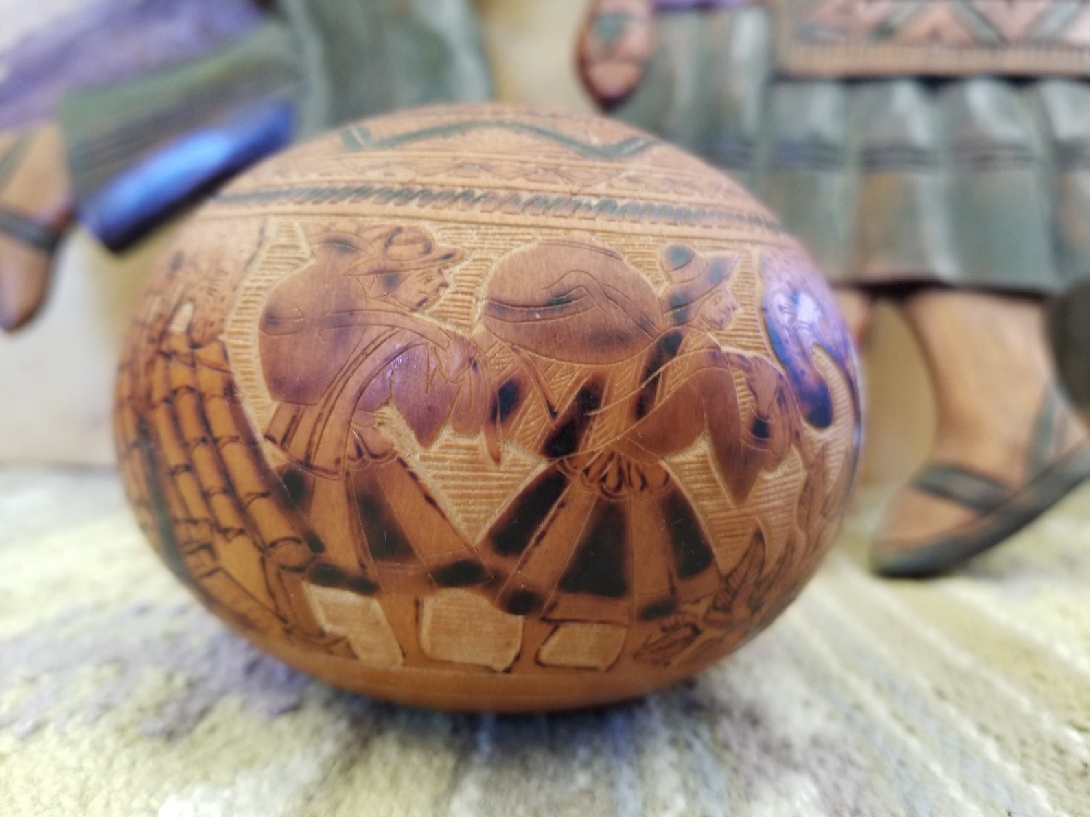 Intricately Hand-carved Peruvian Gourd Shaker. Featuring - Etsy
