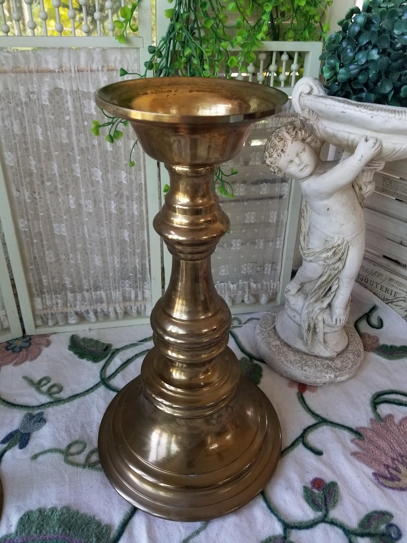 Choose From a Variety of Heavy Tall Brass Candlesticks. This Immense ...