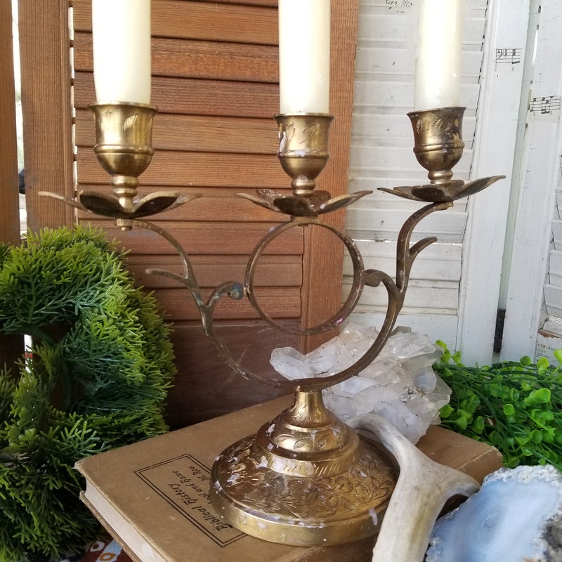 Rustic Candelabra - Etsy