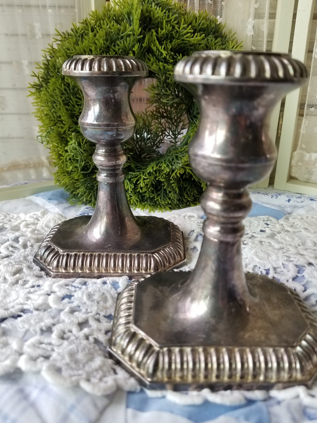 Classic Pair of Silver Plated Sheffield Candlesticks. These Lovely ...