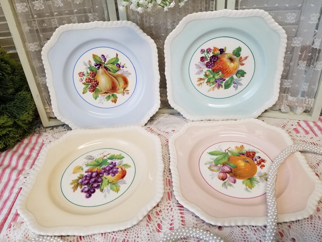 Beautiful Selection of 4 Johnson Brothers Old English Square Salad ...
