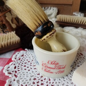 Charming Heavy Glass Old Spice Shaving Cup With Antique Horsehair ...