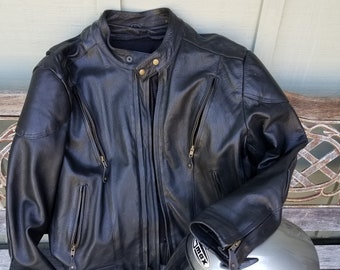 Ykk Leather Jacket - Etsy