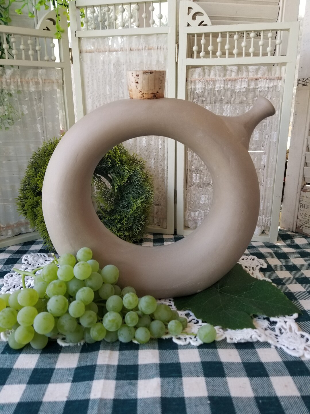 Gorgeous Vintage Hartstone Pottery Circular Wine Decanter. This Mid ...