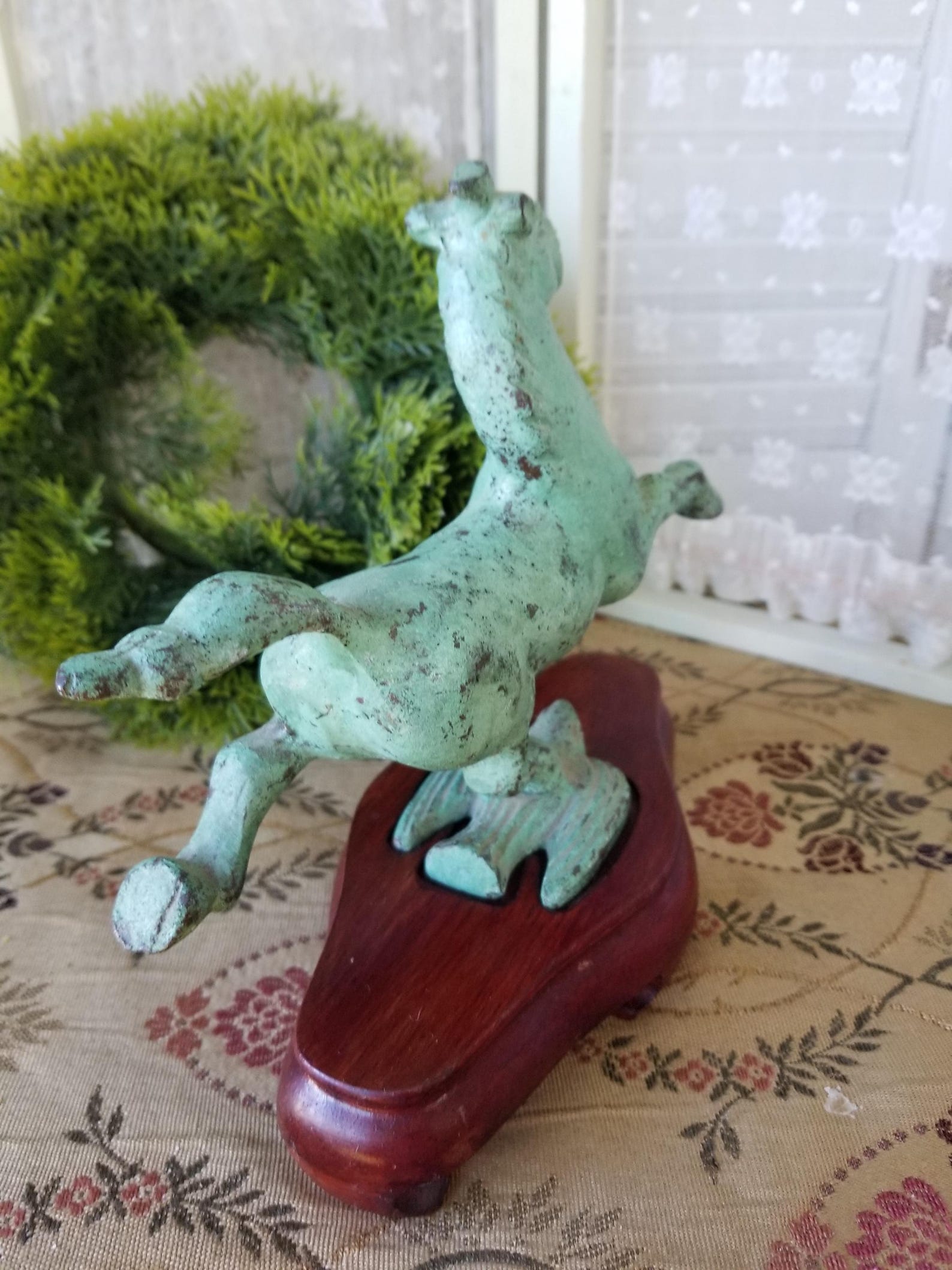 A Chinese Bronze Replica of Han Dynasty the Flying Horse of Gansu. This ...