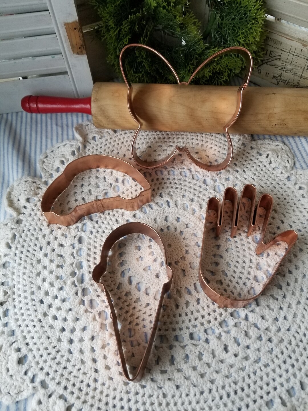 Set of 4 Vintage Heavy Copper Cookie Cutters. These 4 Cute Copper ...