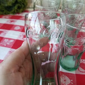 Sweet Set of 8 Mini Coca-cola Glasses. These Either Small 4.5 in Green ...