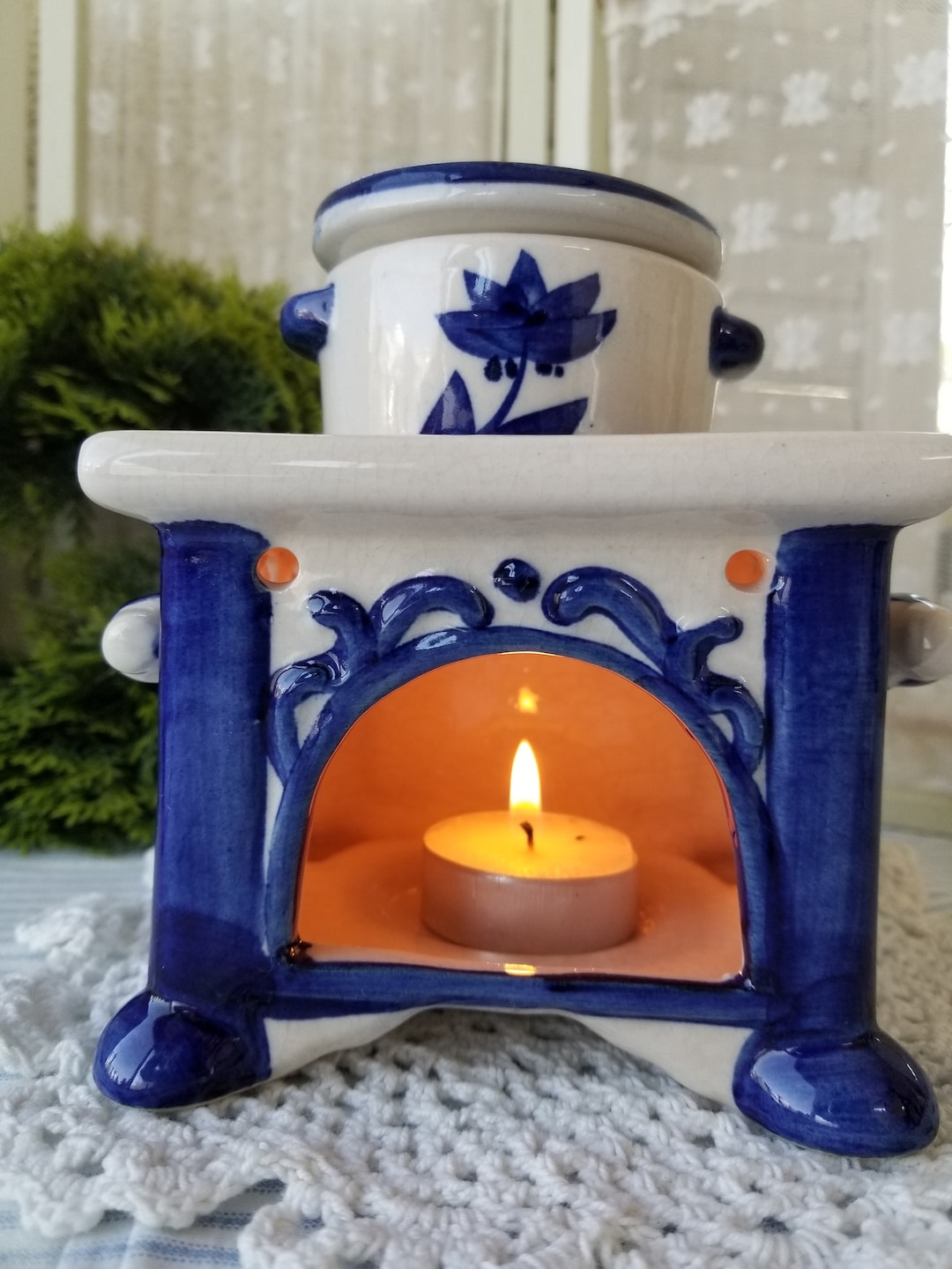 Beautiful Blue and White Simmering Potpourri Pot. This Potpourri Pot ...