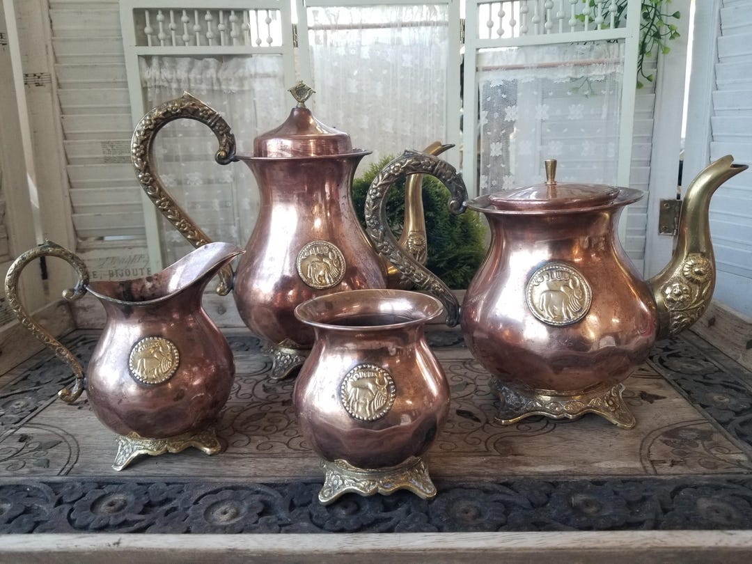 Extraordinary Set of Beautiful Rustic Moroccan Gazelle Copper and Brass ...