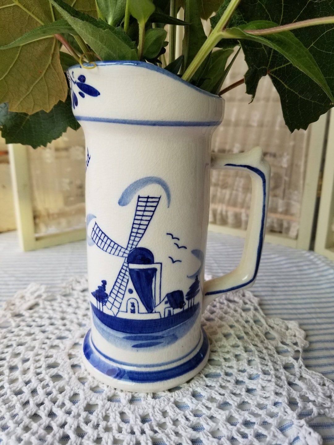 Delightful Small Blue and White Pitcher From Holland. This Sweet Hand ...
