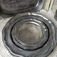 Antique Pewter Plate 13” - Etsy
