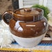 Rustic Aged Heavy Stoneware Crock. This Primitive Lidded Crock is Full ...