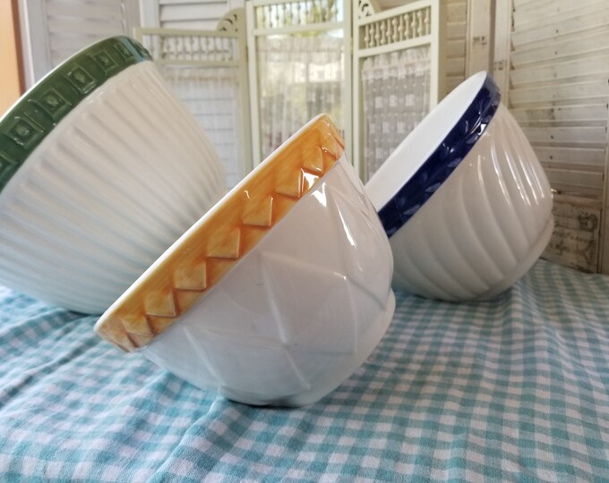Italian Tilted Nesting Bowls by CIC Fine Ceramic Mixing Serving Bowls ...