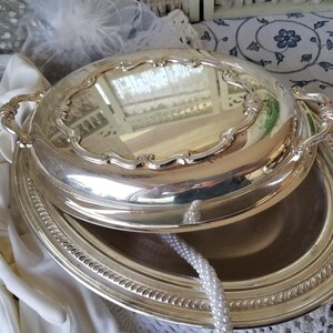 Delicious Selection of Seven Silver Plated Covered Serving Dishes ...