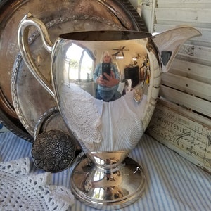 Delightful Vintage Academy Silver Plated Water Pitcher. This Glorious ...