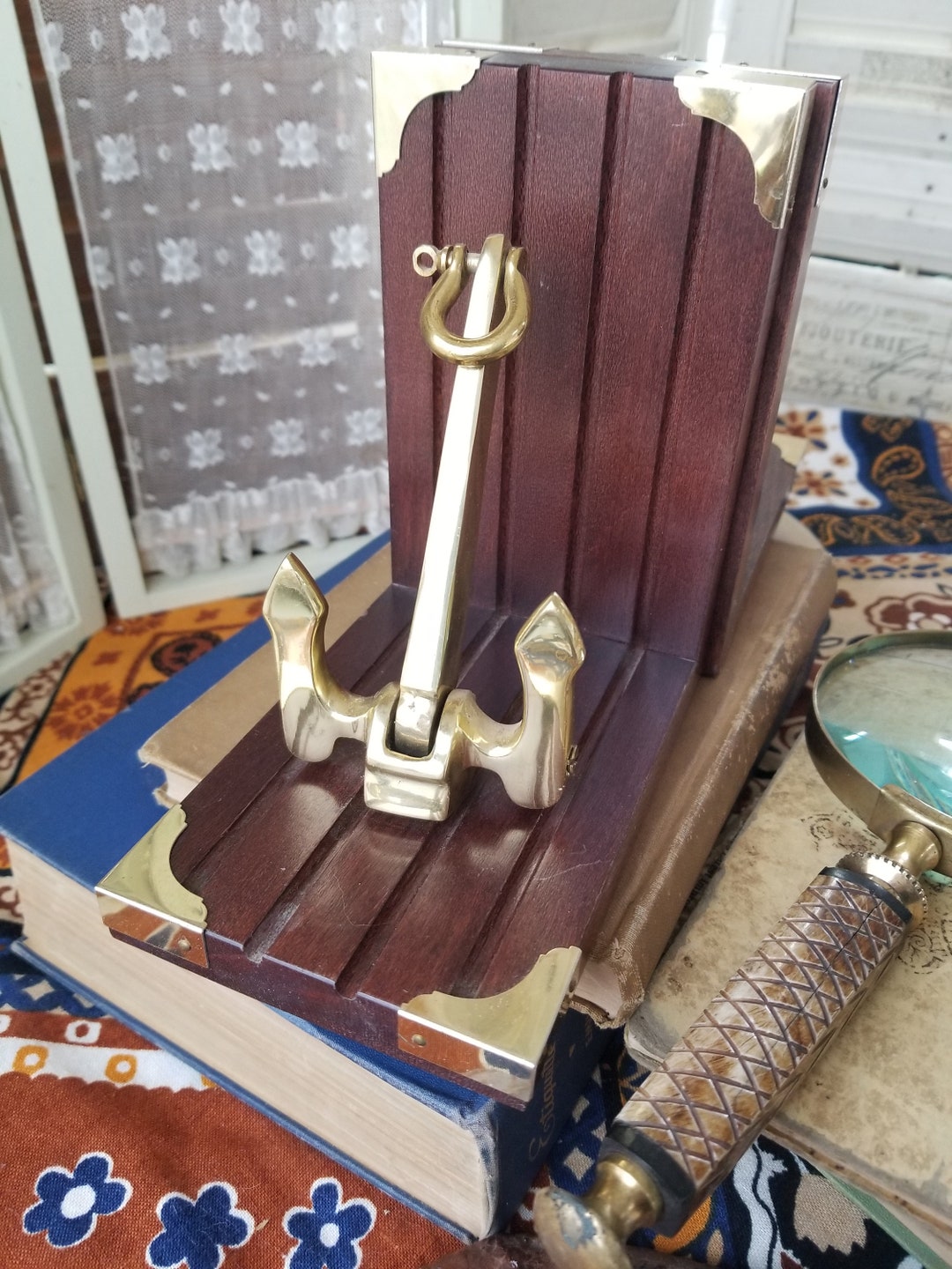 Pair of Charming Nautical Themed Bookends. These Two Nautical Bookends ...