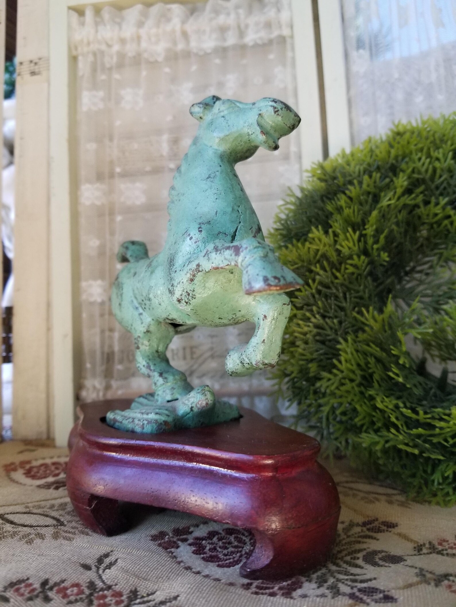 A Chinese Bronze Replica of Han Dynasty the Flying Horse of Gansu. This ...