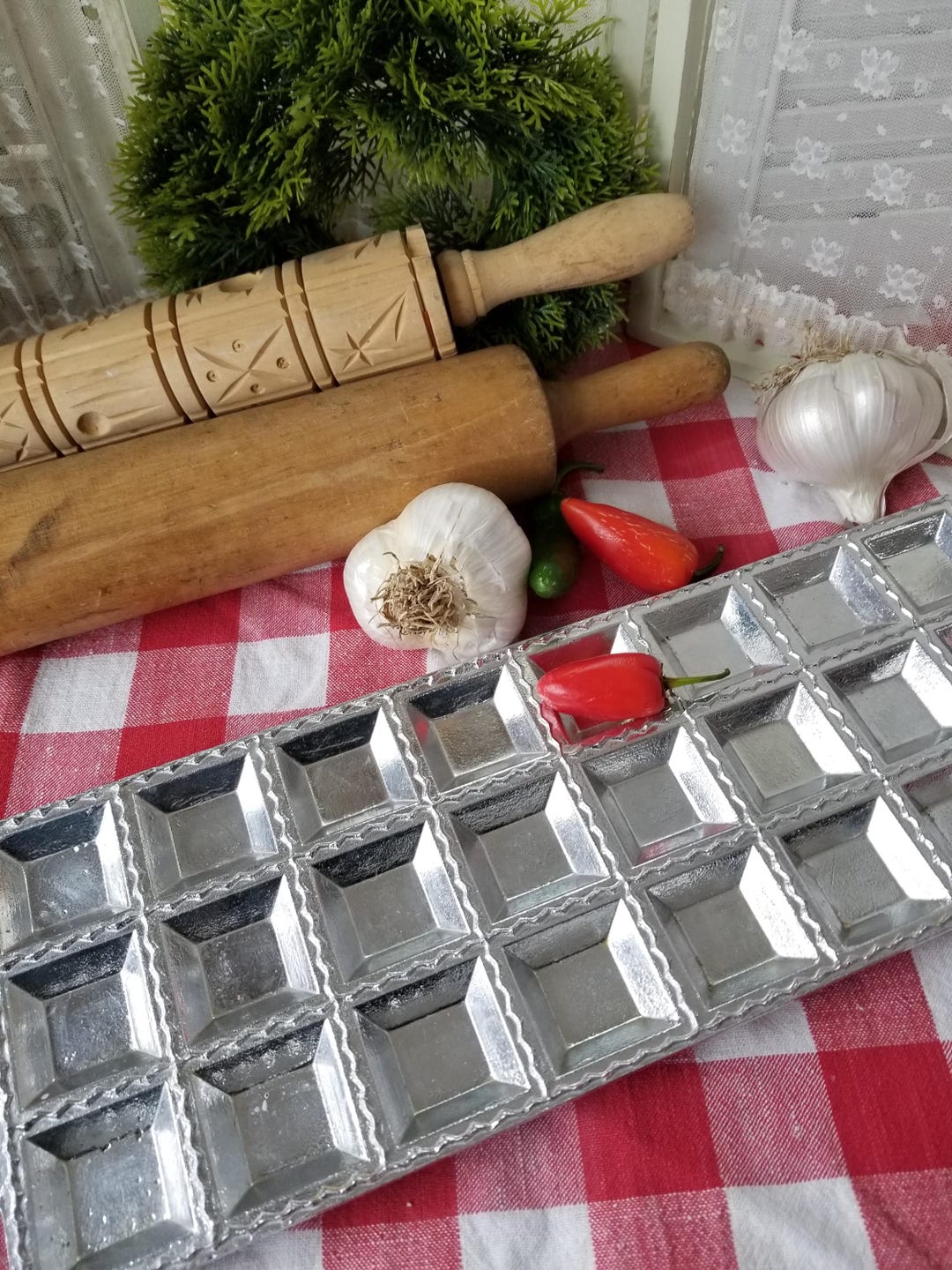 Delightful Vintage Italian Ravioli Mold. This Italian Metal Ravioli Pan ...