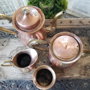 Extraordinary Set of Beautiful Rustic Moroccan Gazelle Copper and Brass ...