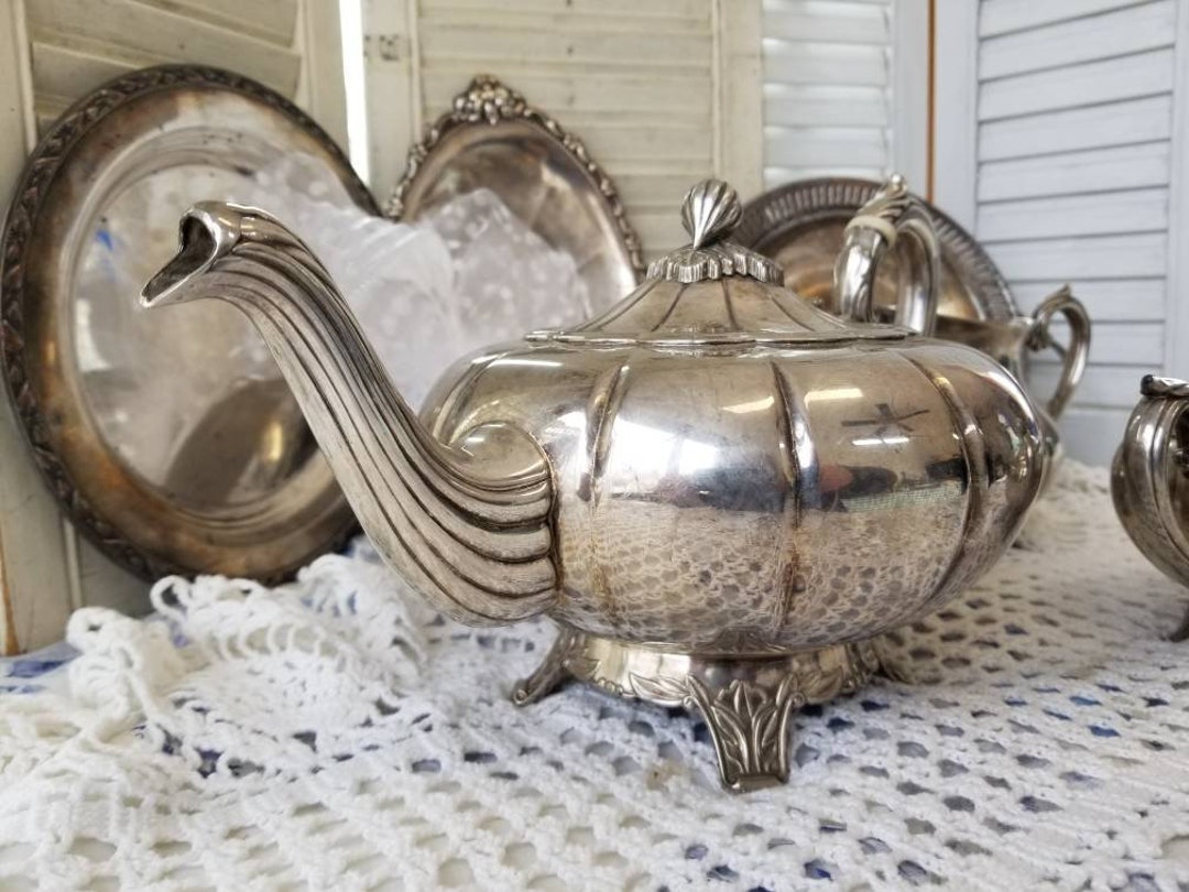 Glorious and Gleaming Silver Plated Tea Service. This Silver Plated Tea ...