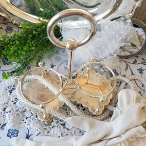 Antique Walker & Hall Sheffield Silver Soldered Glass Condiment Holder ...