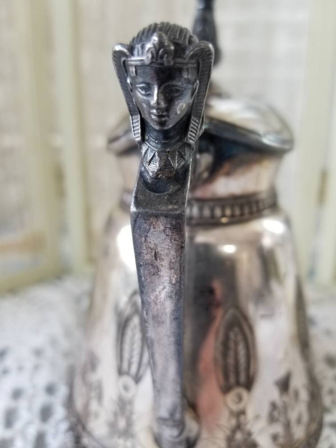 Exquisite Antique 1800s Hall, Elton and Co Egyptian Themed Creamer ...