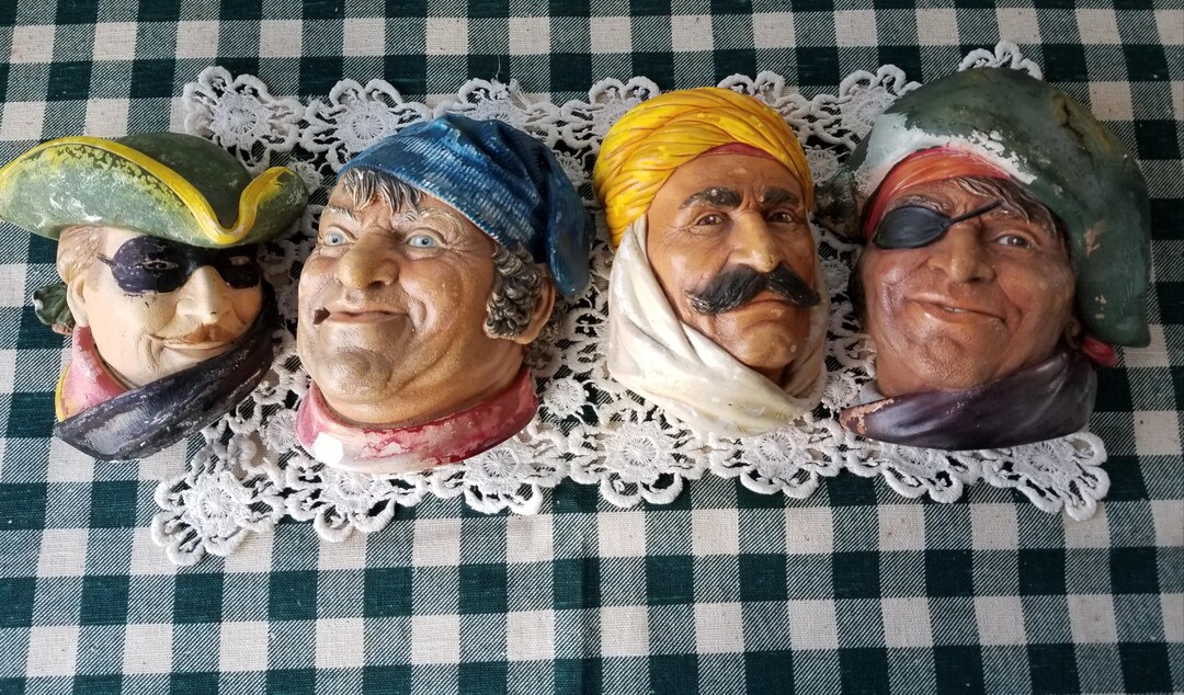 Midcentury English Bossons Chalkware Character Busts. You Choose From ...