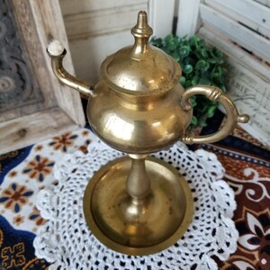 Intriguing Bedouin Inspired Brass Hand Held Oil Lamp. This Small ...