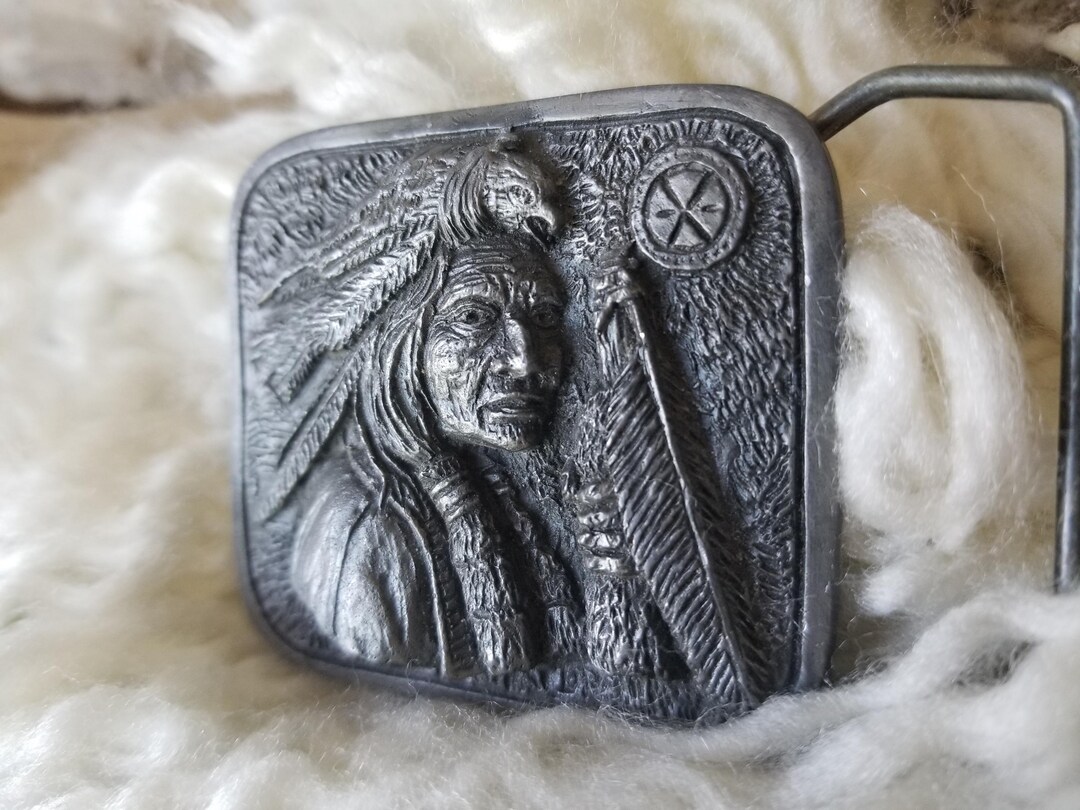 Beautiful Crow Tribe Inspired Western Wear Belt Buckle. This 1979 Cast ...