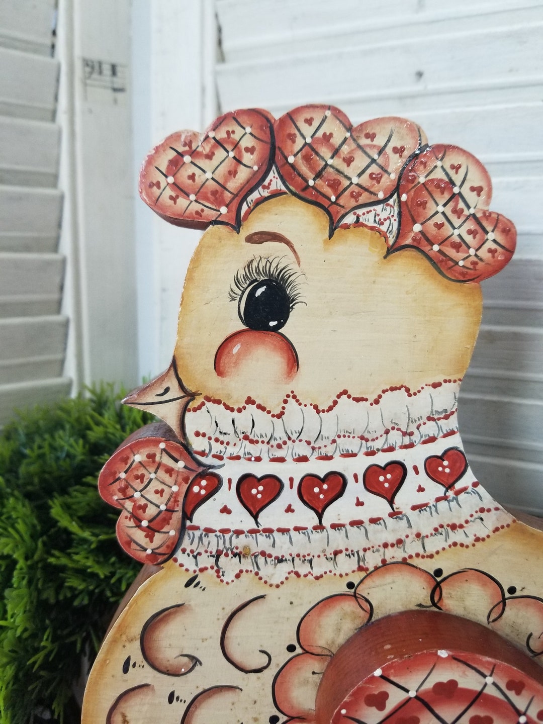 Delightful Hand-painted Rosemaling Inspired Wooden Chicken. - Etsy