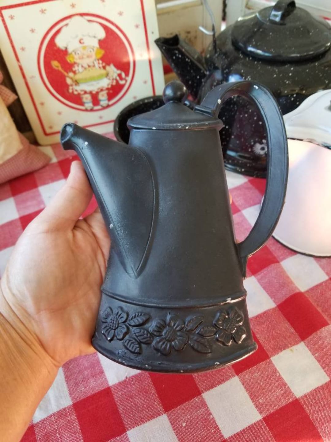 Primitive Farmhouse Coffee Pot Wall Decor. This Vintage Sexton Black ...