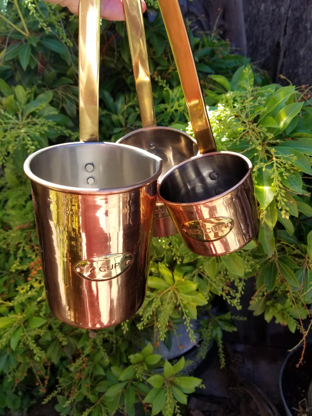 Set of Three Copper Measuring Dippers. This Charming French Country ...