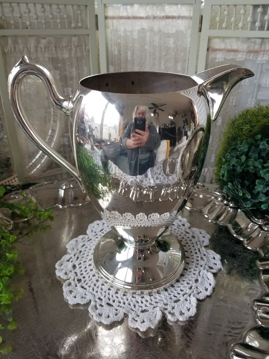 Delightful Vintage Academy Silver Plated Water Pitcher. This Glorious ...