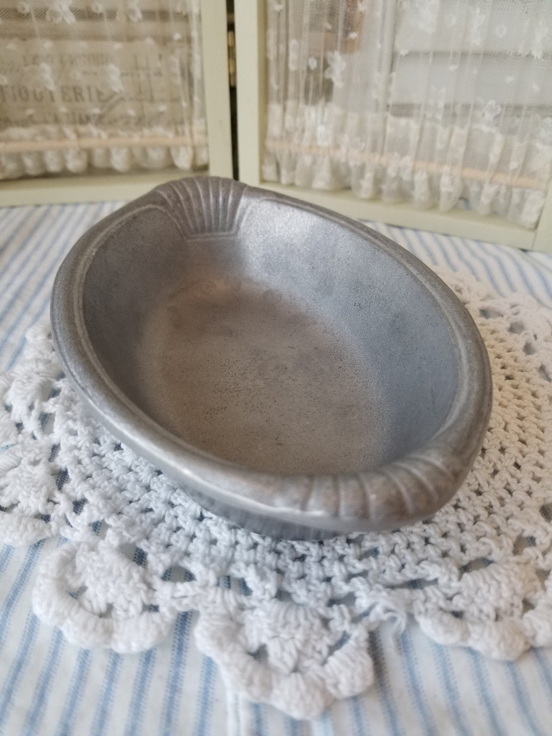 Small and Sweet Oval Pewter Tray. This Rustic Small Wilton - Etsy