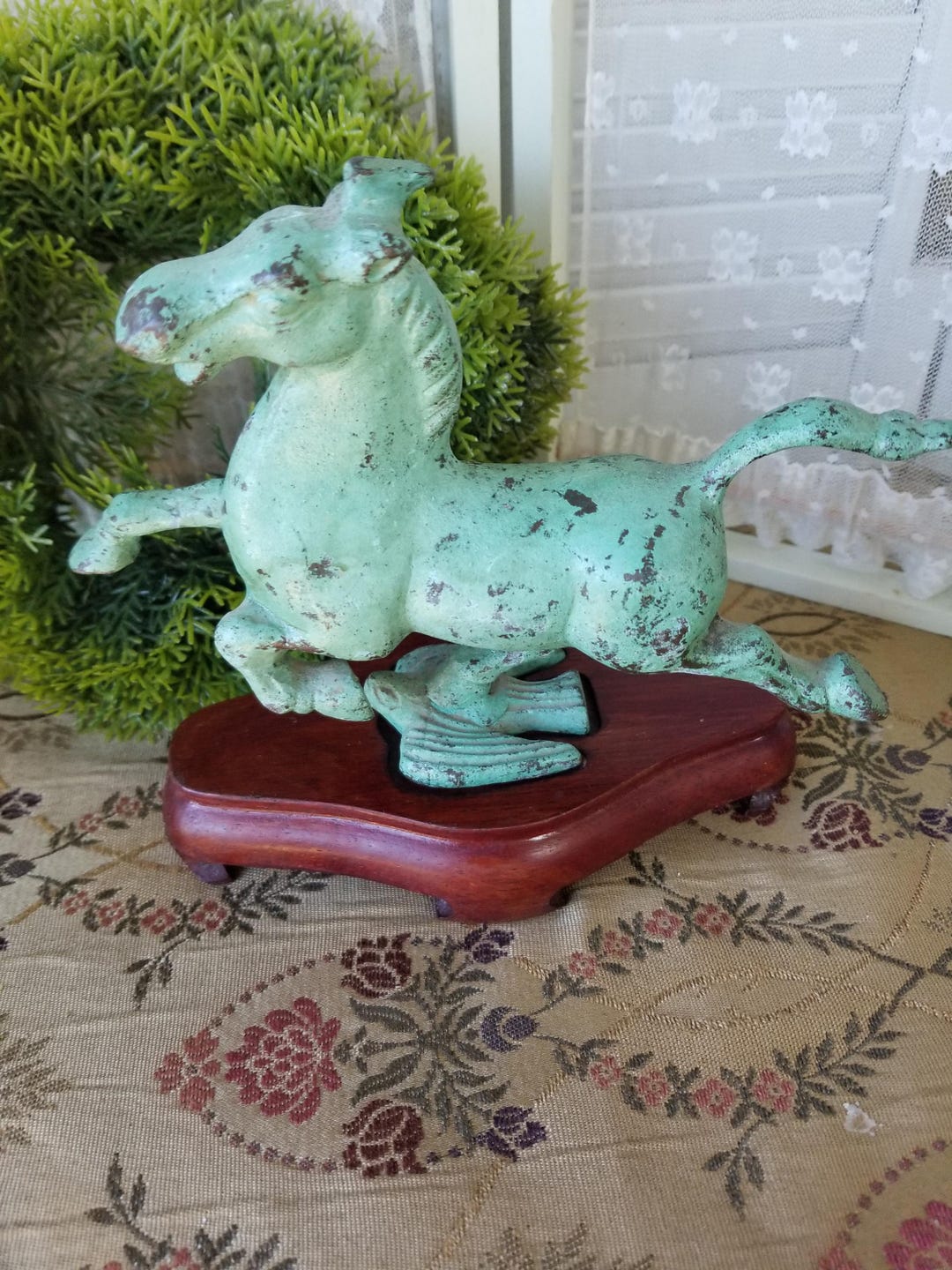 A Chinese Bronze Replica of Han Dynasty the Flying Horse of Gansu. This ...