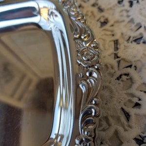 Small and Sweet Silver Plated Tray. This Oneida Rectangle Shaped Silver ...