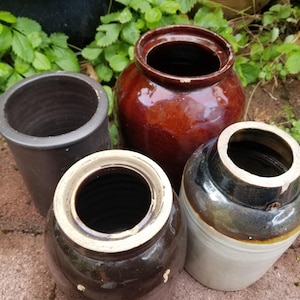Primitive Crusty Antique Stoneware Crocks. Choose From Four of These ...