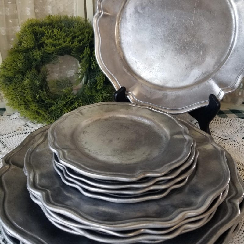 Pewter Plates - Etsy