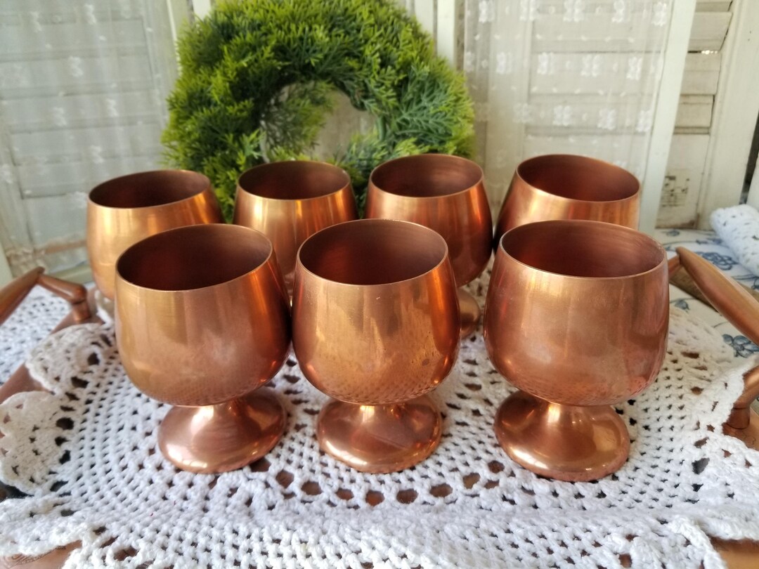 Enchanting Set of 7 Copper Chalices From England. These 7 Copper ...