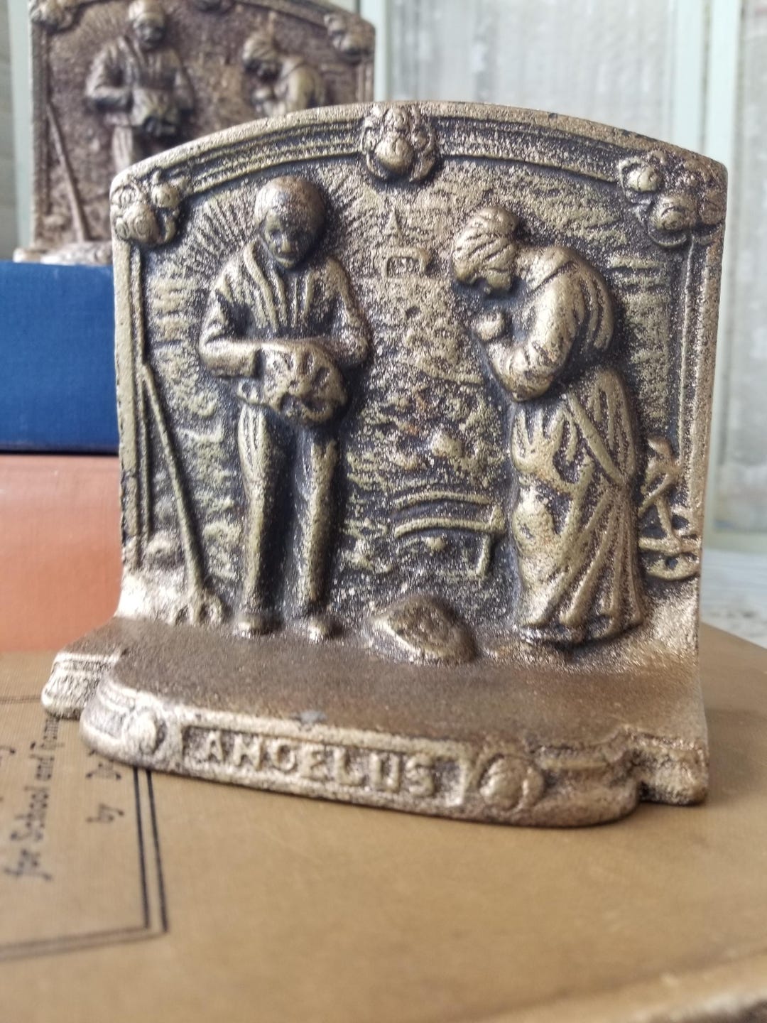 Fabulous Antique Heavy Cast Bookends. These Rustic Bookends Depict 1800 ...