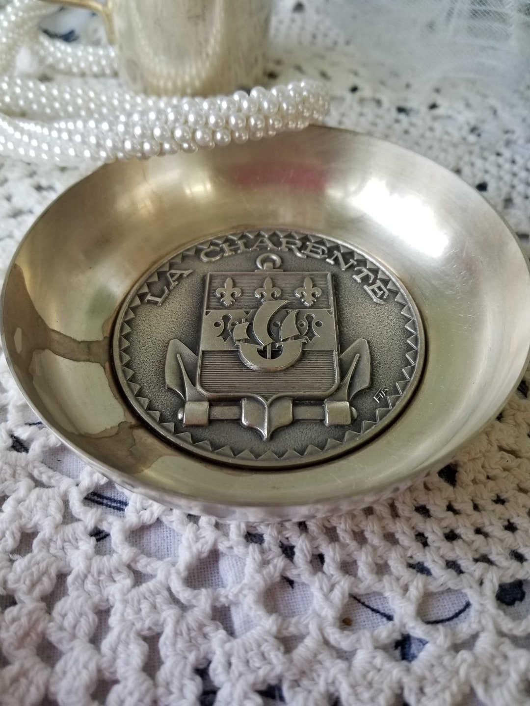 Vintage Alphonse Augis French Silver Bowl With Nautical Designs. This ...