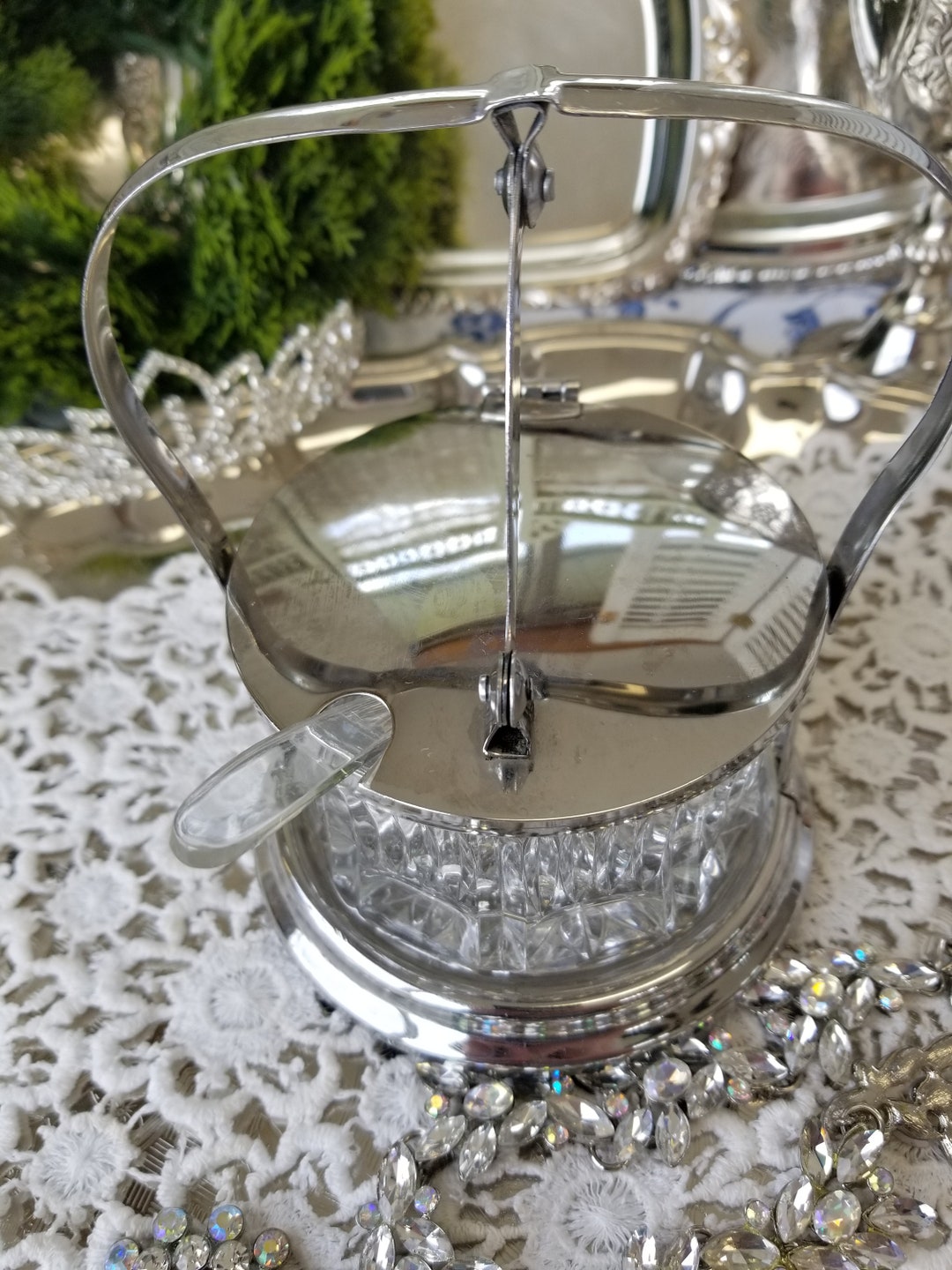 Vintage Italian Made Crystal Jelly- Marmalade Compote Serving Dish ...