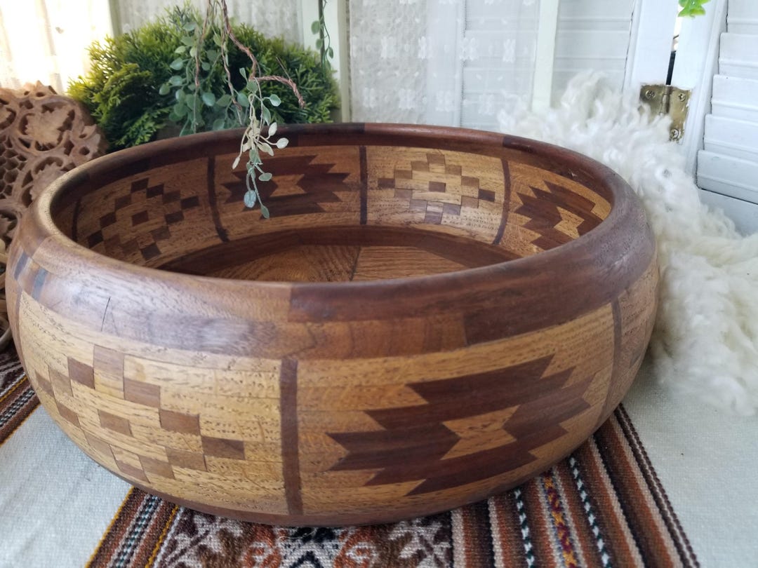 Beautiful Segmented Turned Wood Bowl is Crafted From a Variety of ...