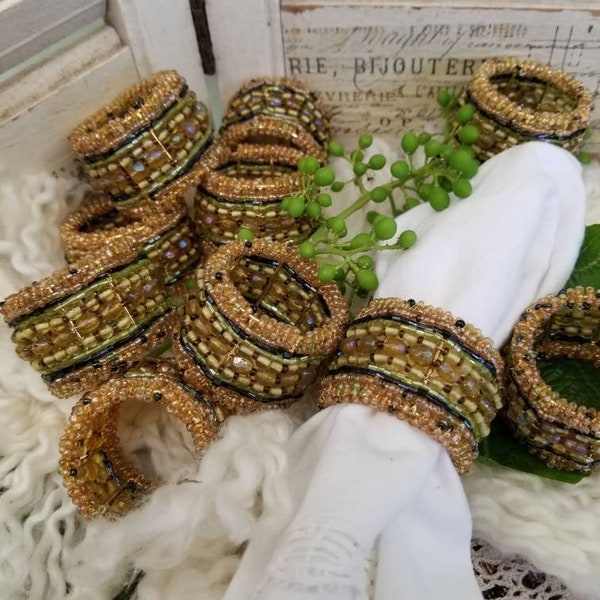 Beaded Napkin Ring - Etsy
